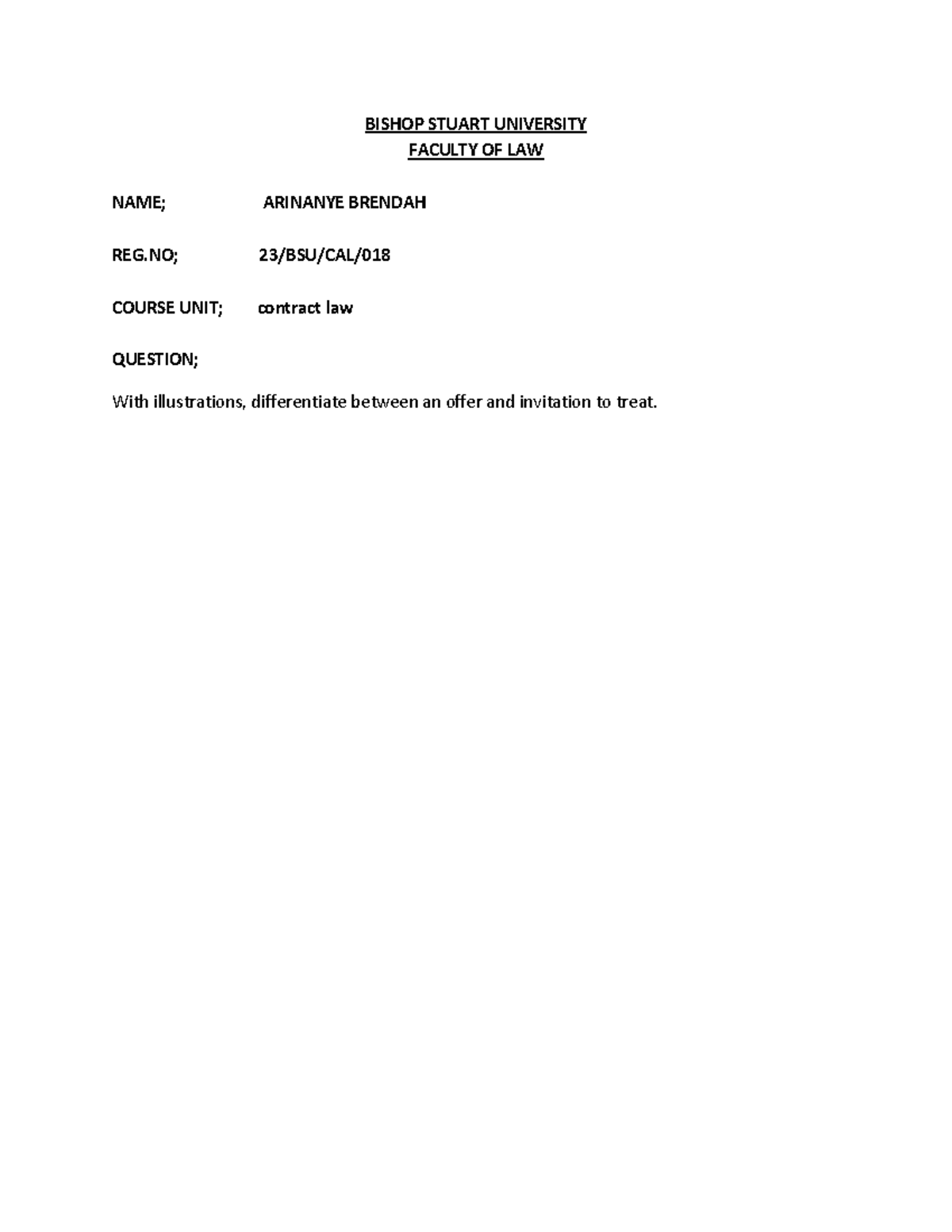 Admin contract - GOOD TO READ - BISHOP STUART UNIVERSITY FACULTY OF LAW ...