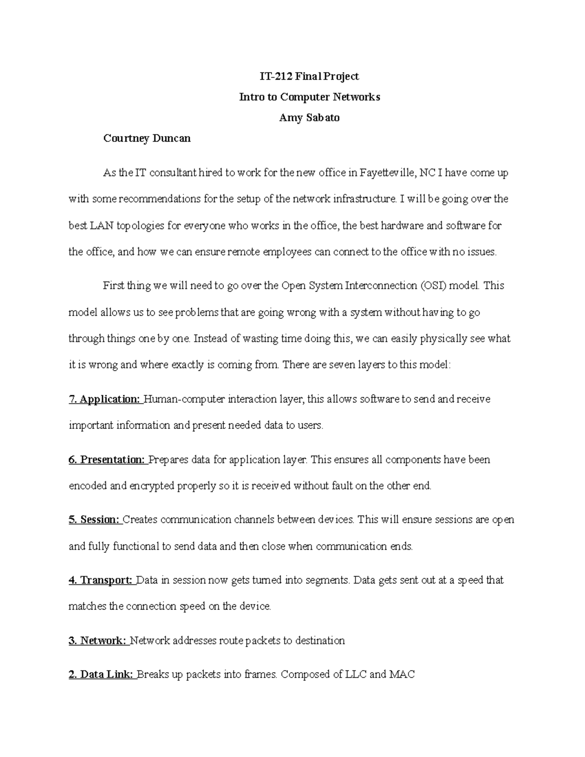 IT-212 Final Project- Duncan - IT-212 Final Project Intro to Computer ...