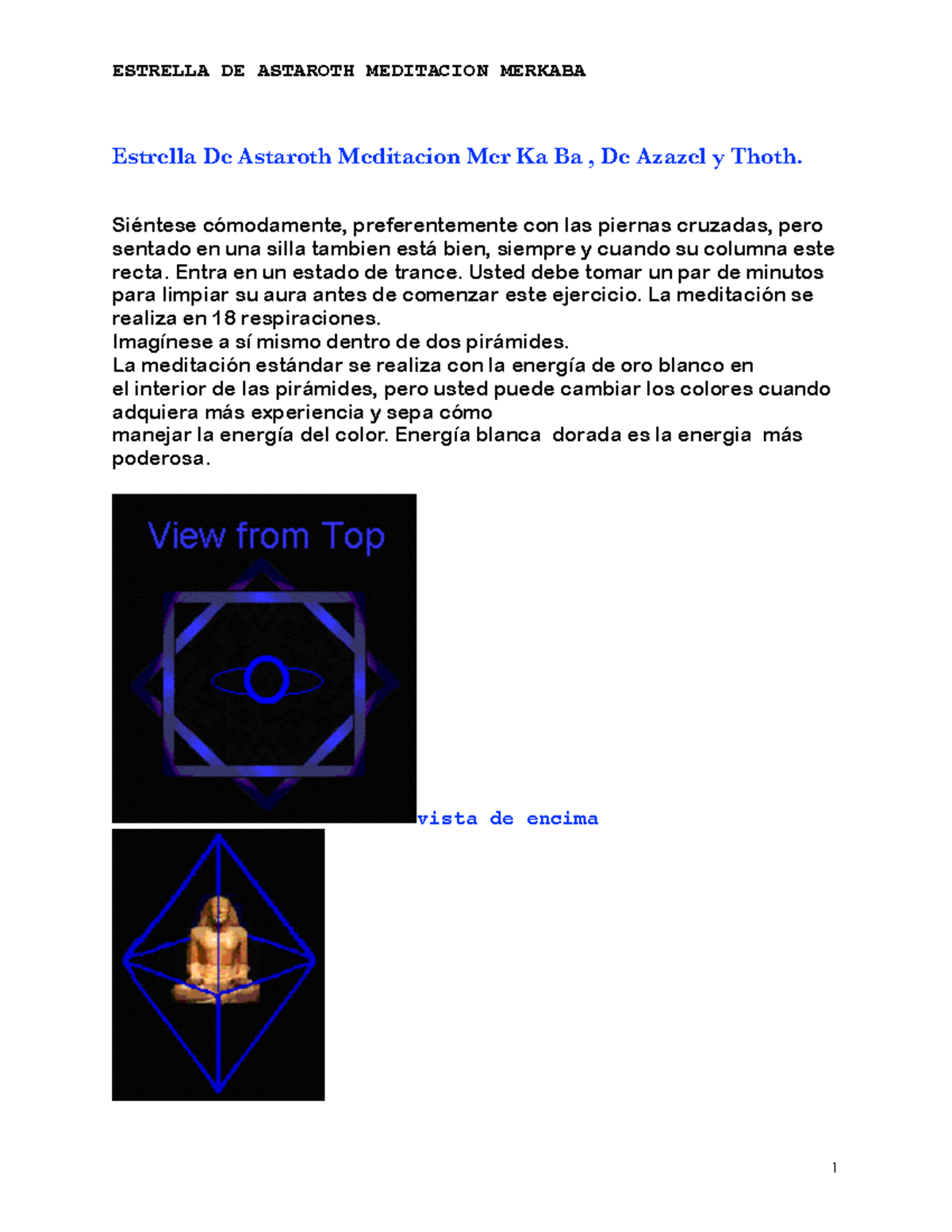 Merkaba Espanol- Estrella DE Astaroth Meditacion Merkaba - ! Estrella ...