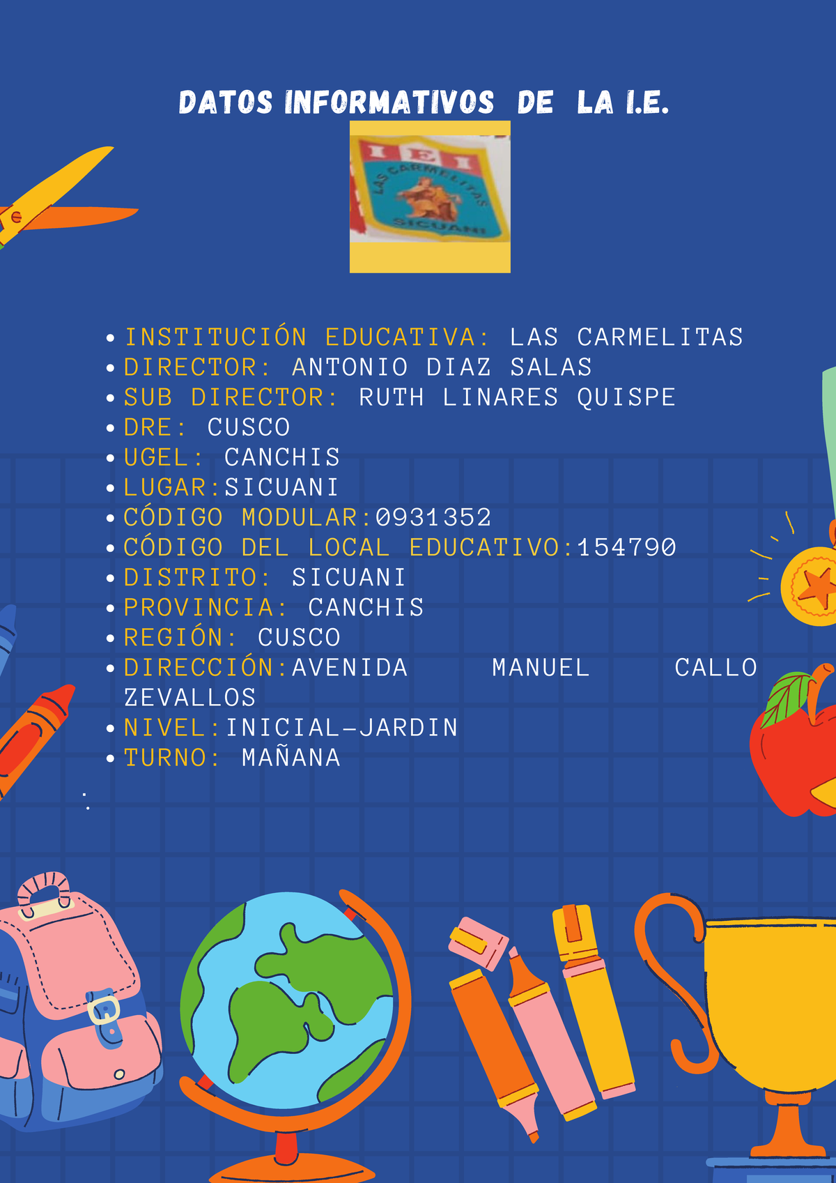 Azul Ilustrado Educación Directa Póster Vertical - Educación Inicial ...