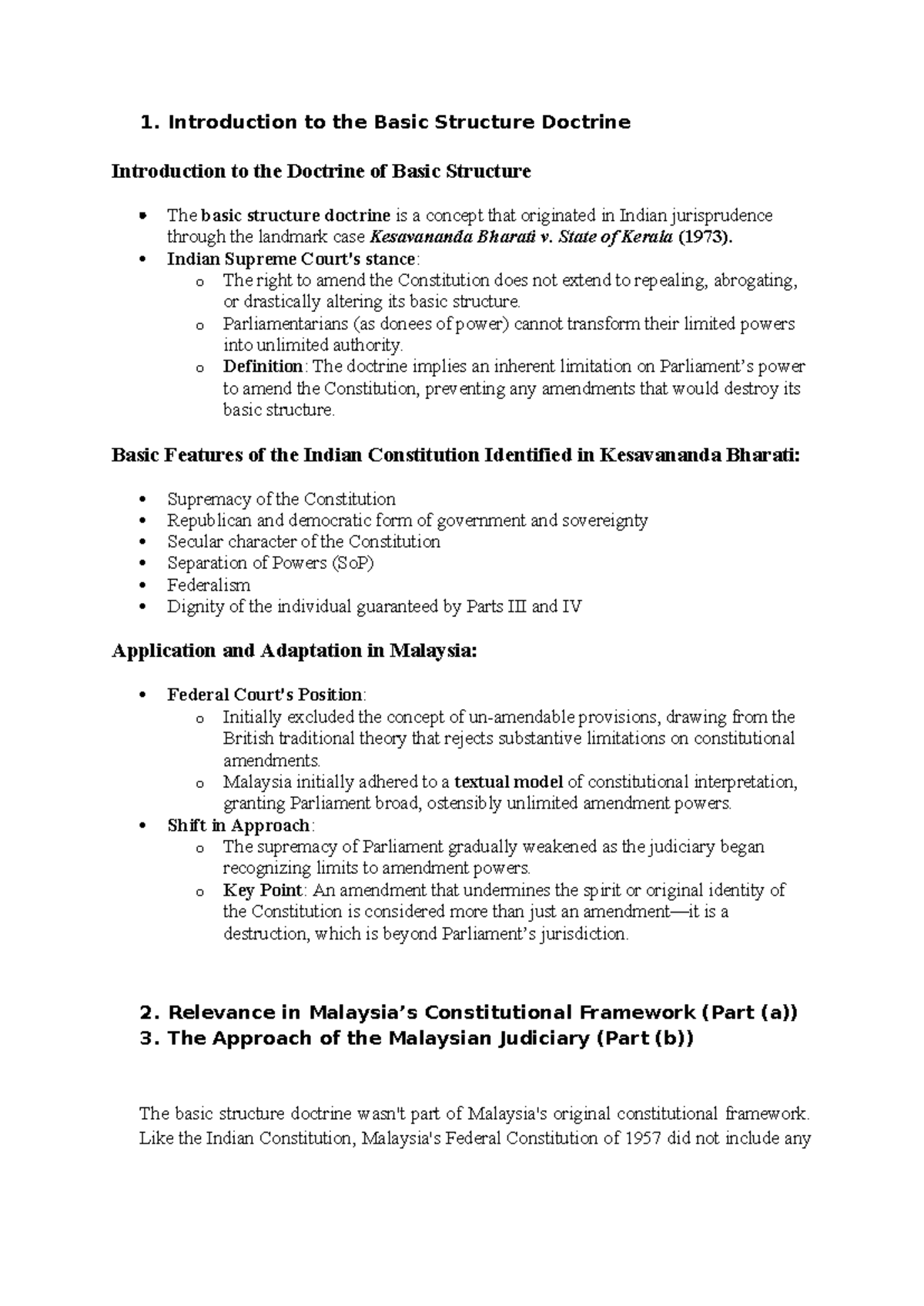 Introduction to the Basic Structure Doctrine - 1. Introduction to the ...