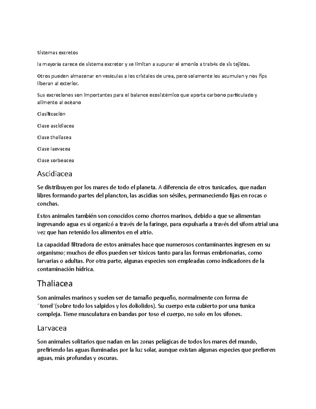 Sistemas-excretos - zvcb - Sistemas excretos la mayoría carece de ...