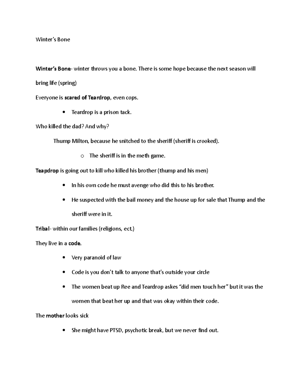 Winter' Bone - Bone winter throws you a bone. There is some hope ...