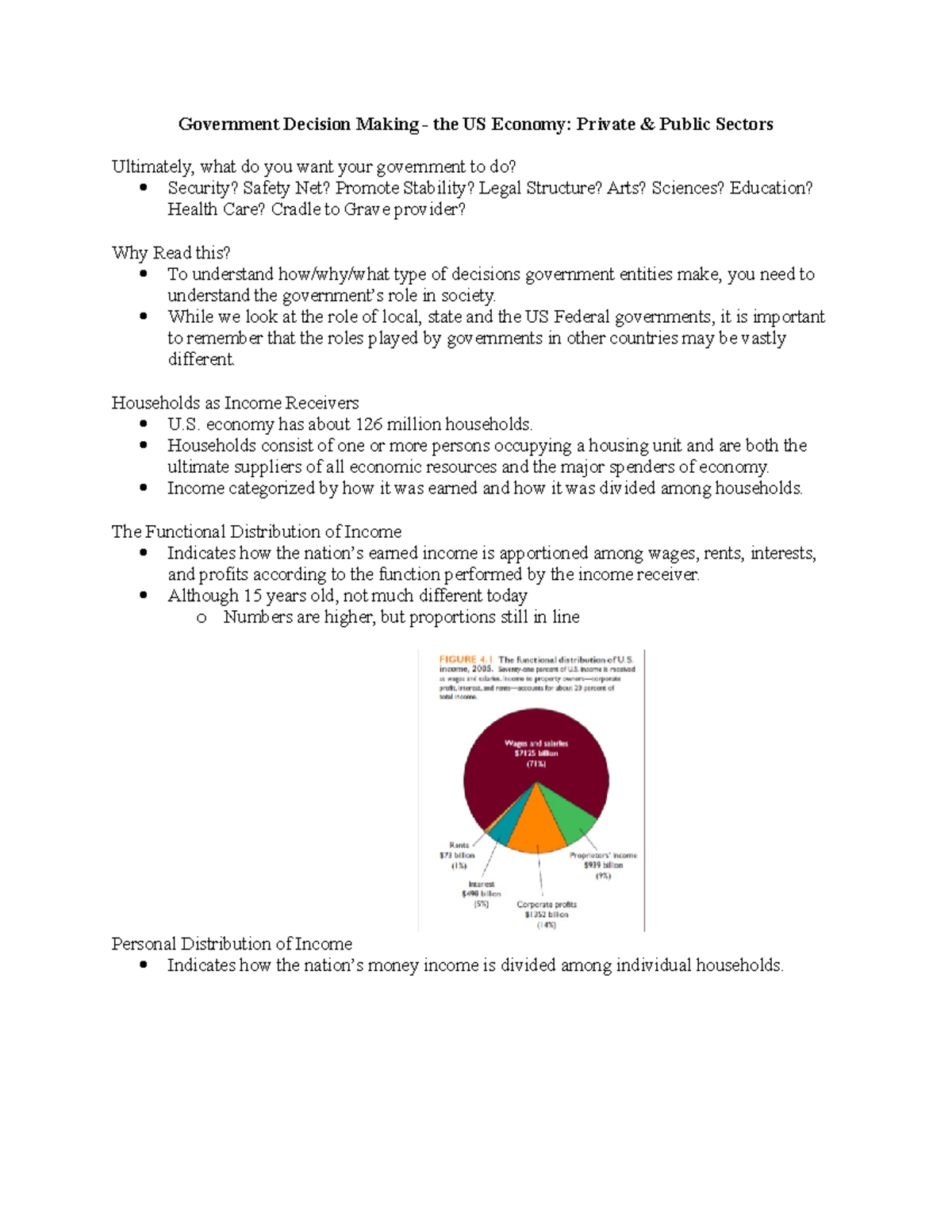 Module 5 - Government Decision Making - the US Economy: Private ...