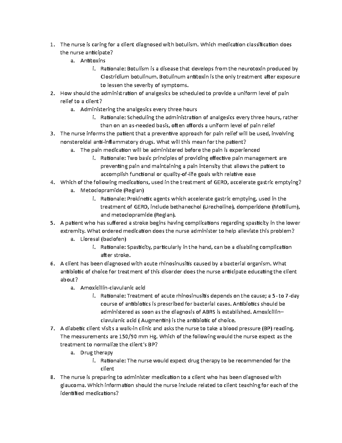 practice questions - The nurse is caring for a client diagnosed with ...