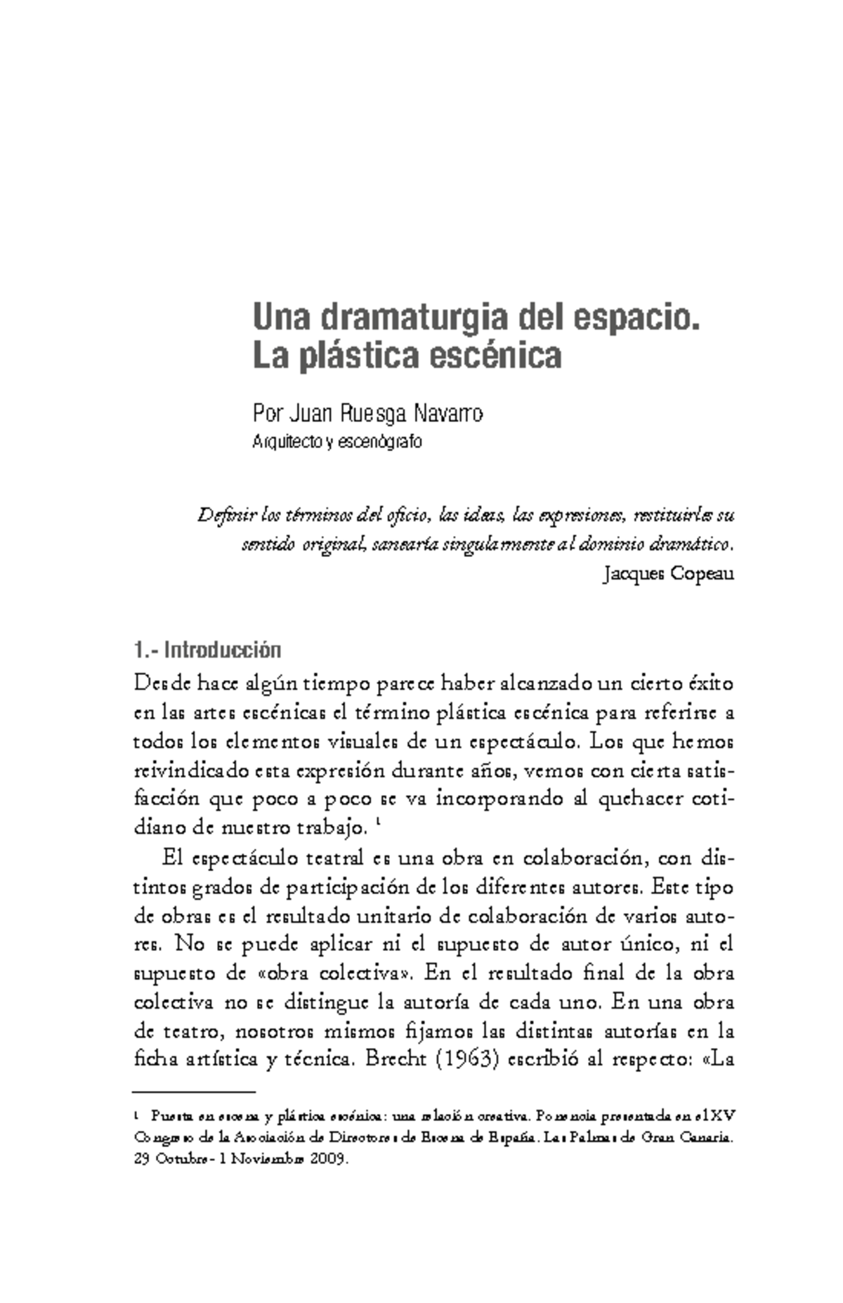 La Plasticaescenica repaired - Una dramaturgia del espacio. La plástica ...