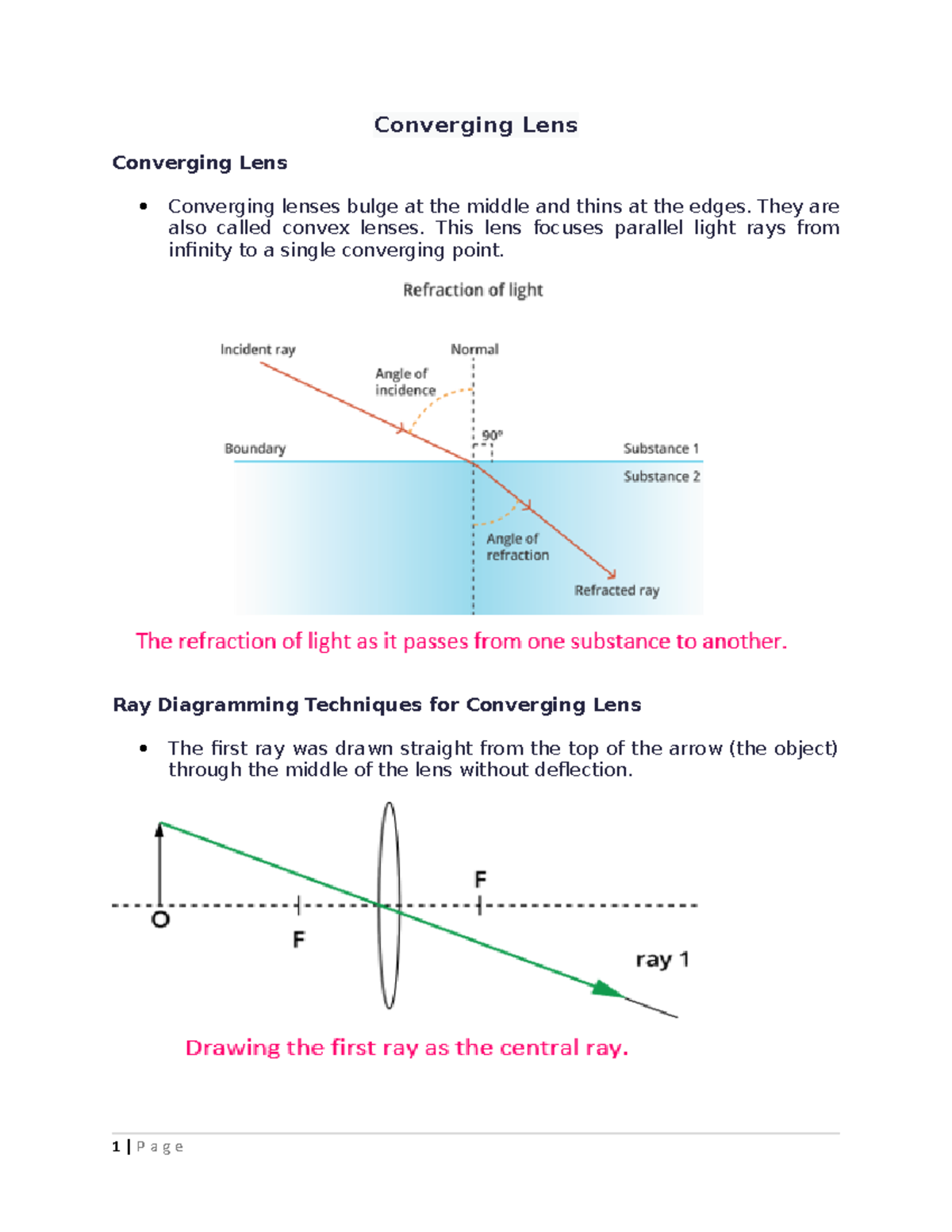 Converging Lens - Converging Lens Converging Lens Converging lenses ...