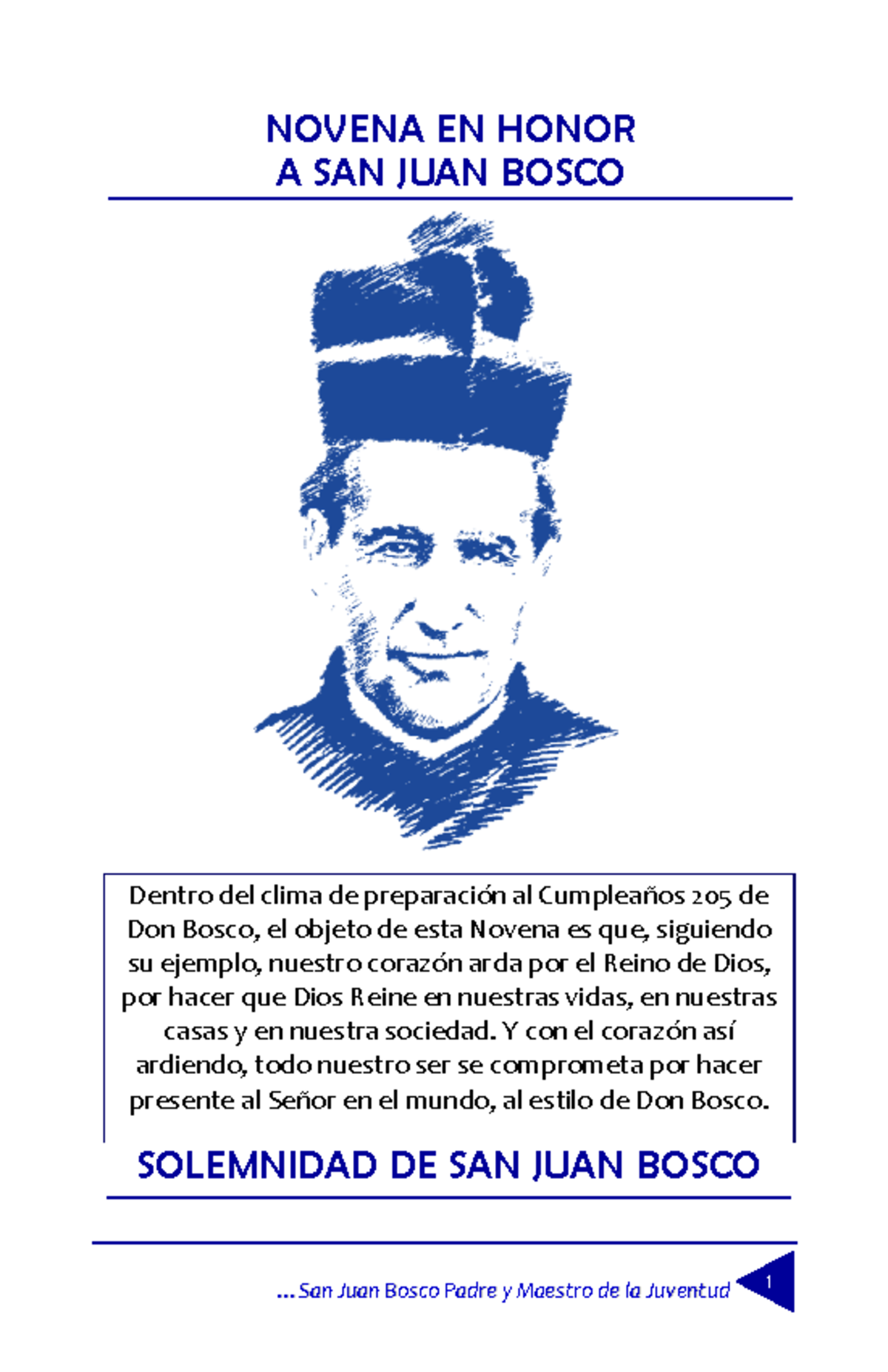 Novena a Don Bosco [PDF] - NOVENA EN HONOR A SAN JUAN BOSCO SOLEMNIDAD DE SAN JUAN BOSCO Dentro ...