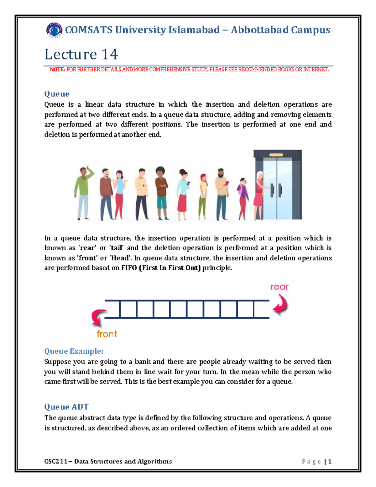 Lecture 14 - with full detail - Lecture 14 NOTE: FOR FURTHER DETAILS ...