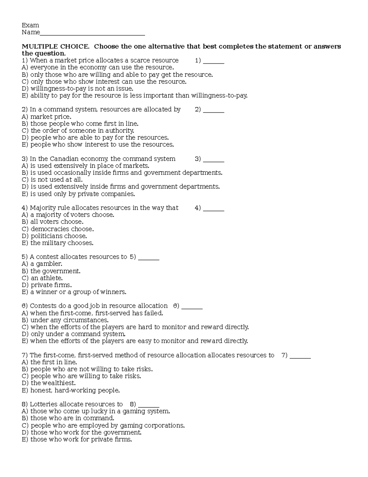 Chapter 5 - practice questions for microecon Dr. Gateman - Exam - Studocu