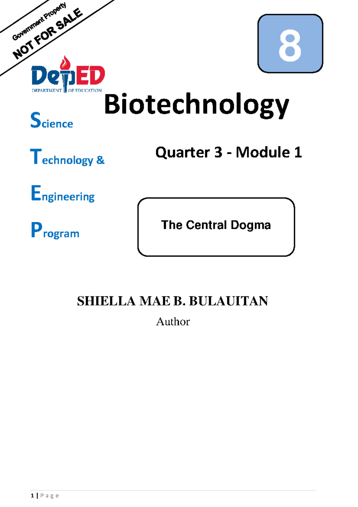 Biotech Final Quarter 3 Module 1 - Biotechnology Quarter 3 - Module 1 ...