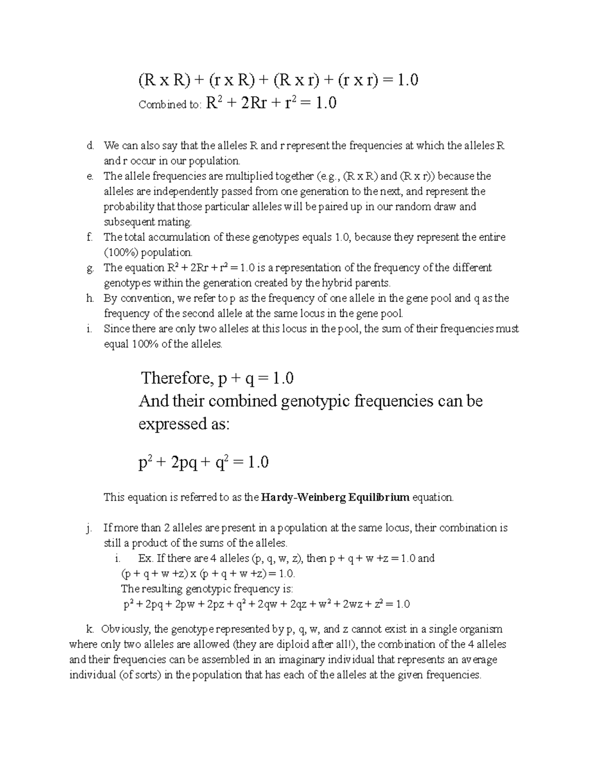 8-2 - Armstrong: Unit 1 - (R x R) + (r x R) + (R x r) + (r x r) = 1 ...