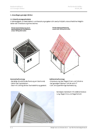 VL 11 Dachdeckung - Prof: Beatriz Möller - VL 11 Dachdeckungen ...