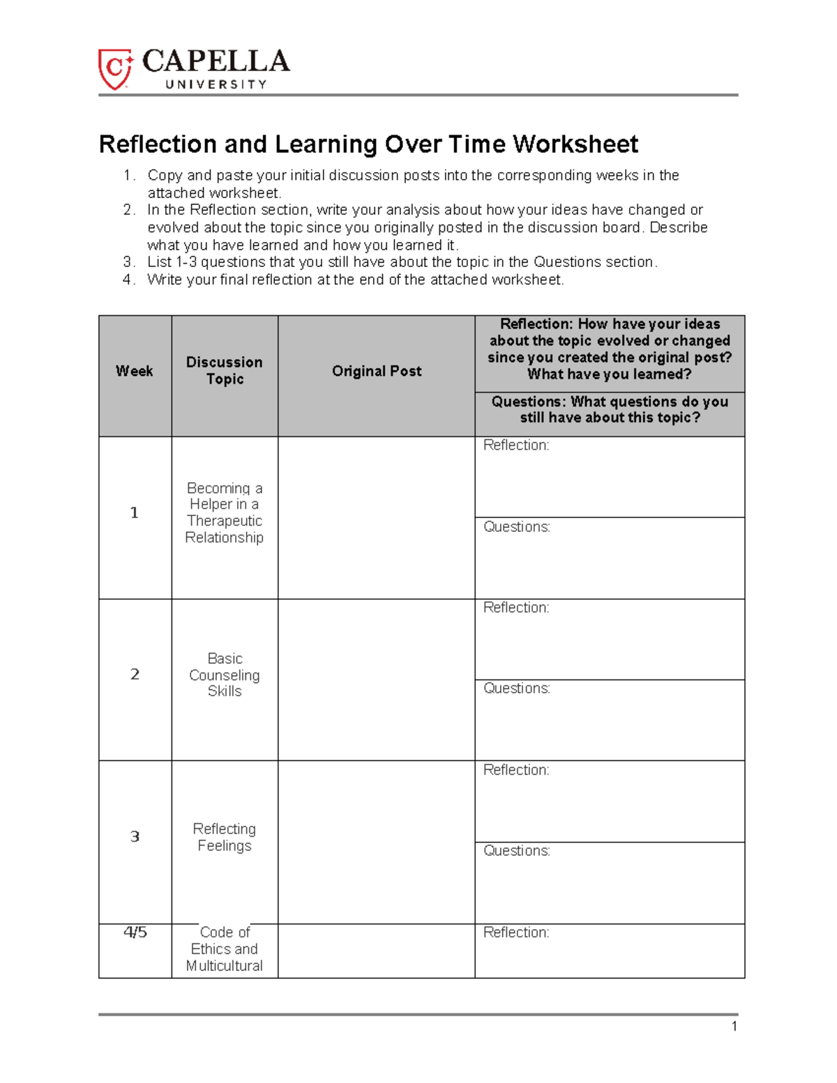 Cf reflection and learning over time worksheet Track 1 Assign 4 ...