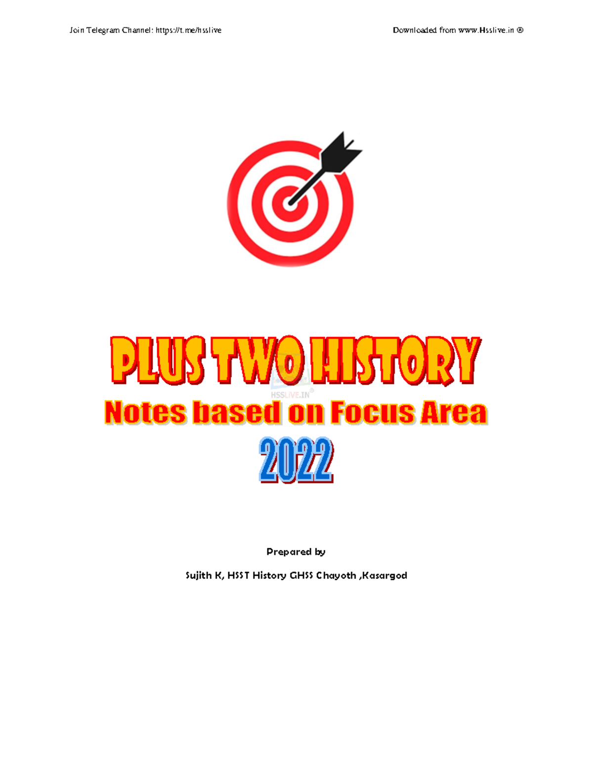 Hsslive-XII History Focus Area Based Notes 2022-sujith - Prepared by ...