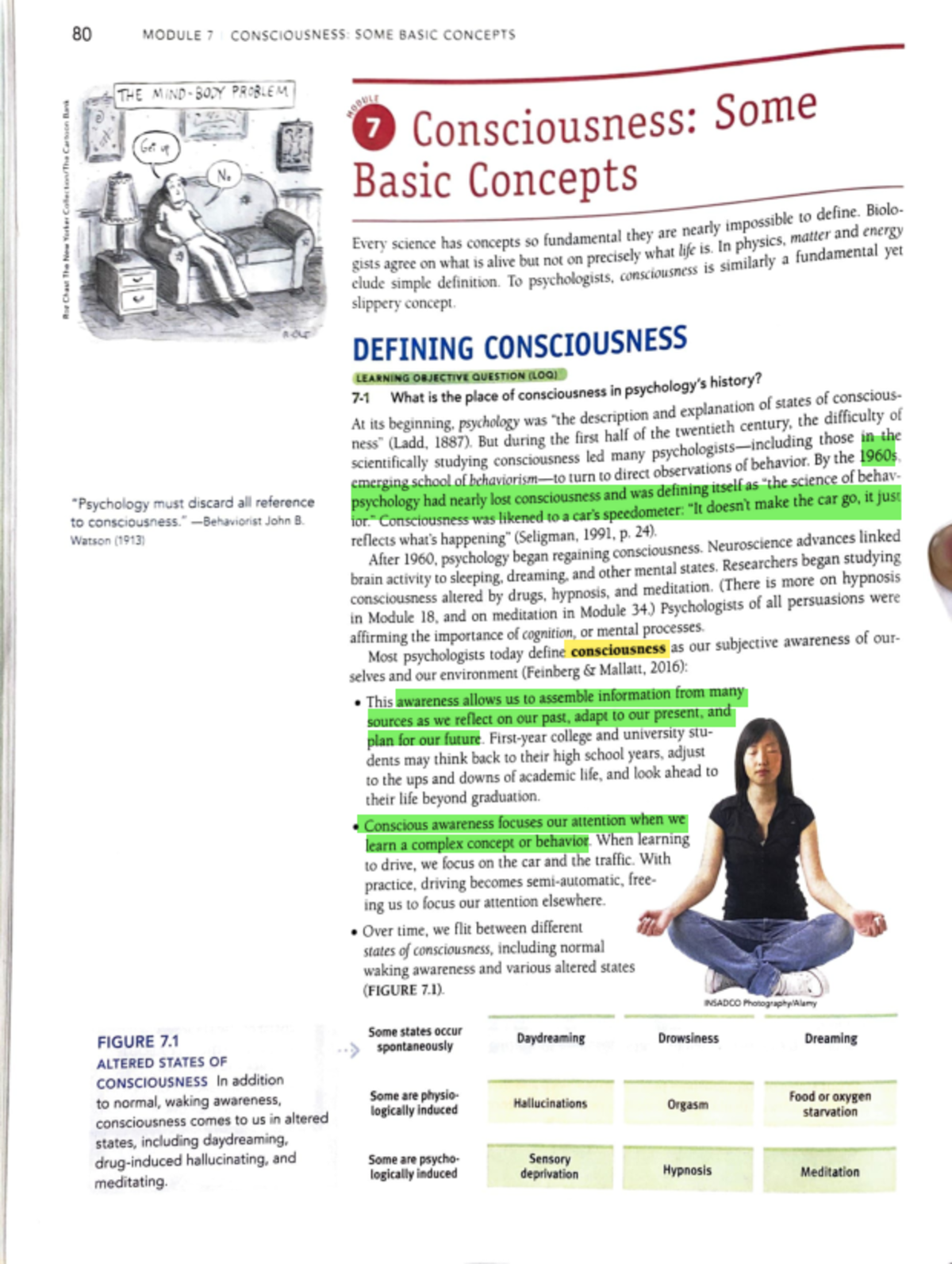 Psych Mod 7 - Textbook - "Psychology musi discard all reference to ...
