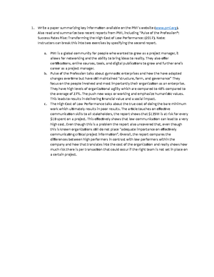 Excersice 4-6 - Homework - Develop an outline (major headings and ...