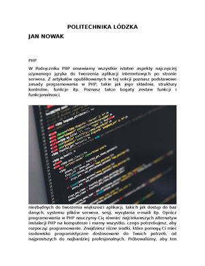 Projektowanie procesów technologicznych - POLITECHNIKA LÓDZKA JAN NOWAK ...