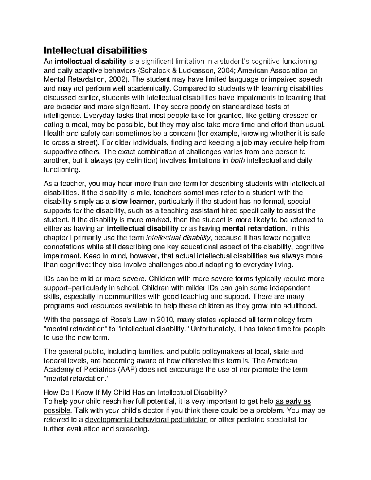 UNIT-3-105 - Share - Intellectual disabilities An intellectual ...