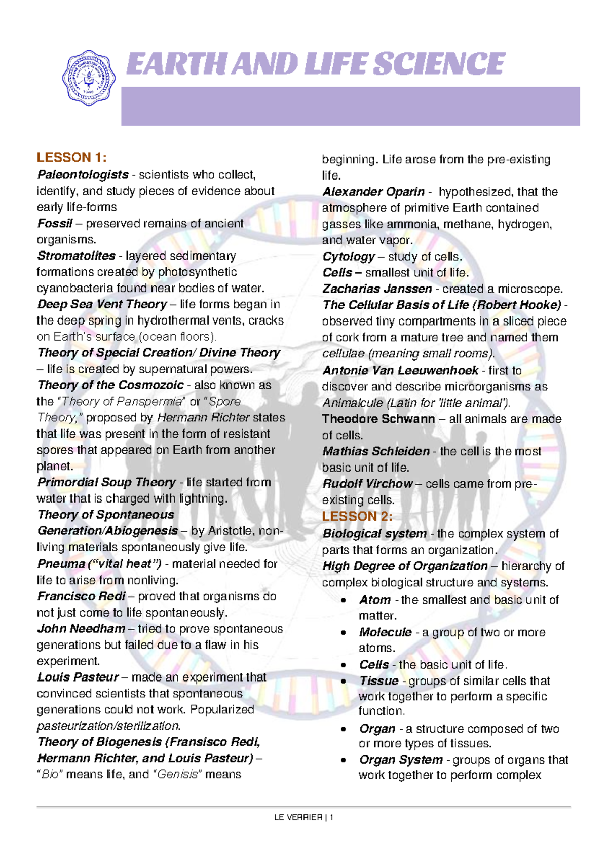 ELS -2nd Quarter Reviewer - LESSON 1: Paleontologists - scientists who ...