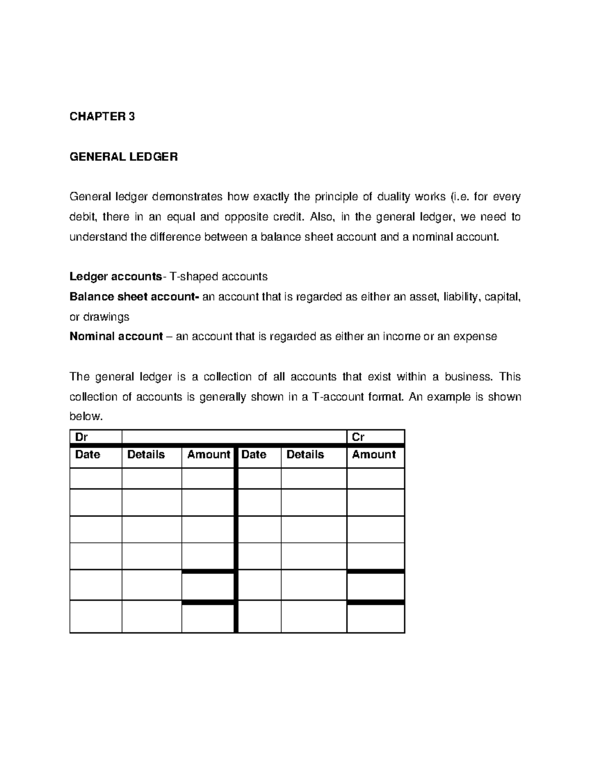 General Ledger Explained Demonstration - CHAPTER 3 GENERAL LEDGER ...