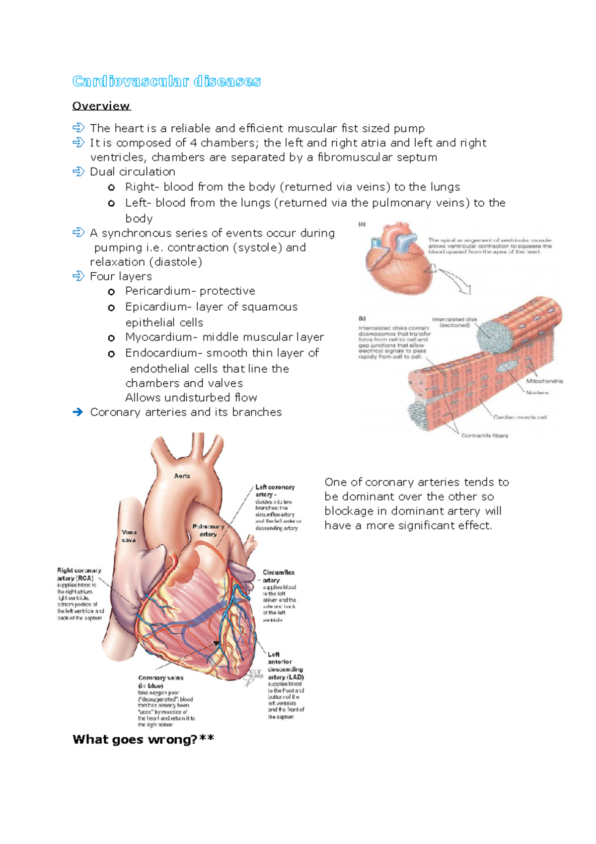 Cardiovascular diseases - Cardiovascular diseases Overview The heart is ...