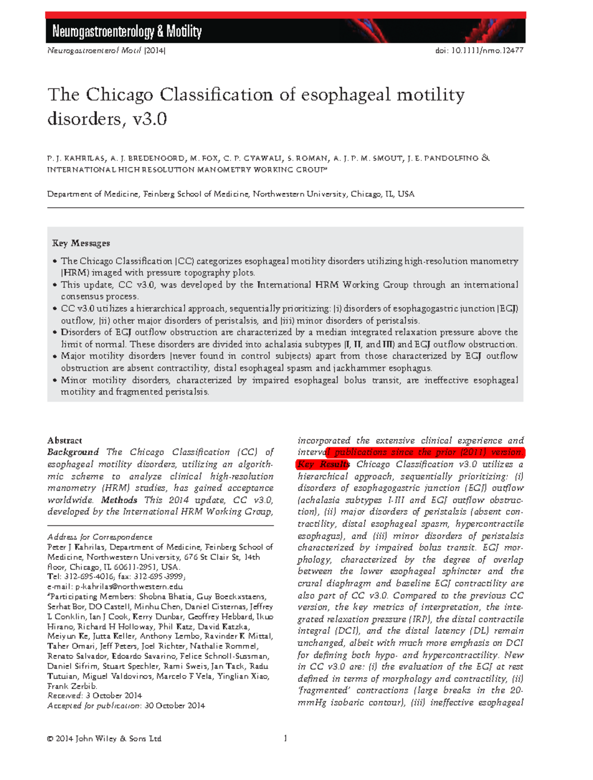 Chicago 3 - guia - The Chicago Classification of esophageal motility ...