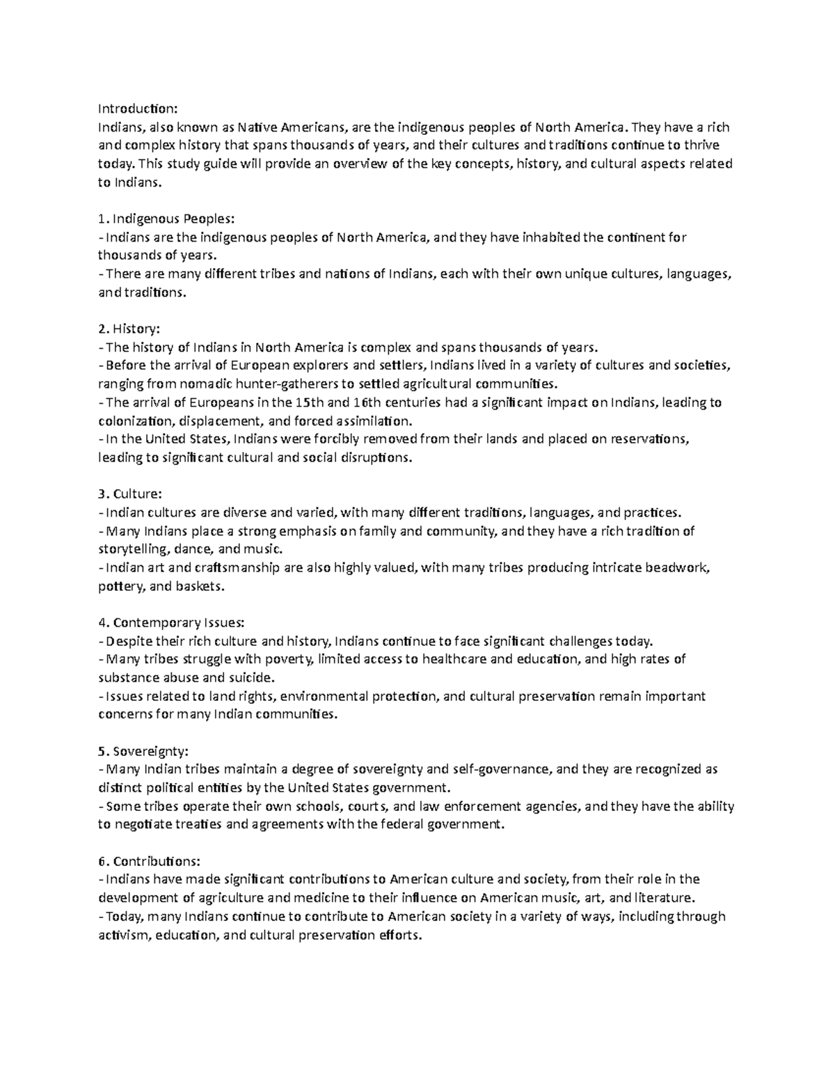 Indians - Study guide on Native Americans - Introduction: Indians, also ...