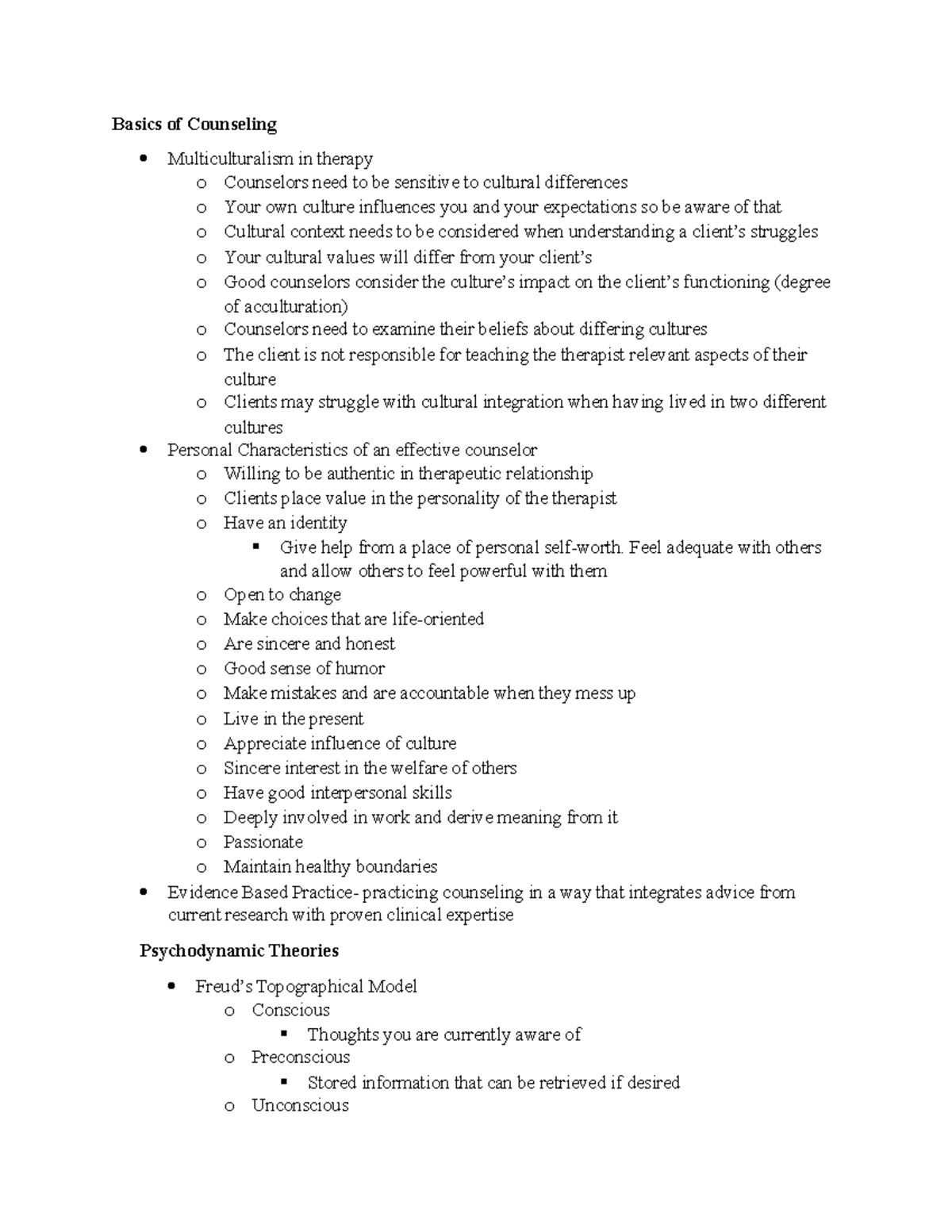 Exam 1 Study Guide Answers - Basics of Counseling Multiculturalism in ...