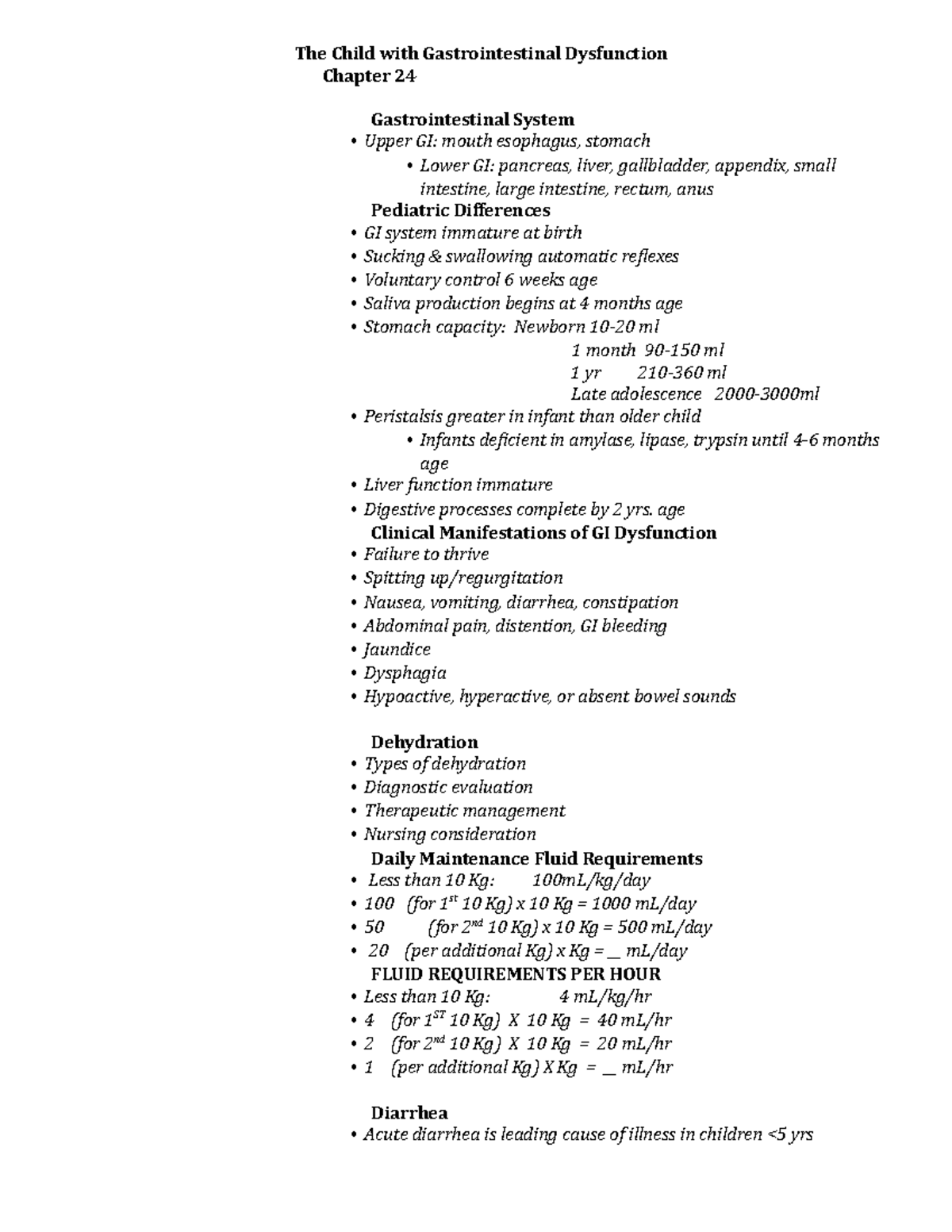 The Child with Gastrointestinal Dysfunction - age Clinical ...