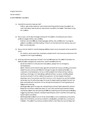Lloyd Bennett - Surgical Case 5: Lloyd Bennett Guided Reflection Questions How did the scenario ...