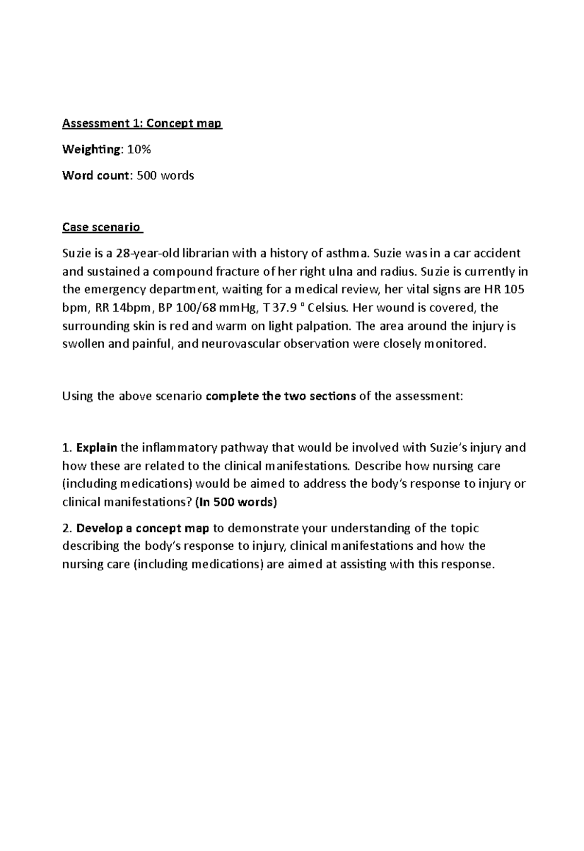 Assessment 1 - concept map NUM2306 2022 S2-1 - Assessment 1: Concept ...