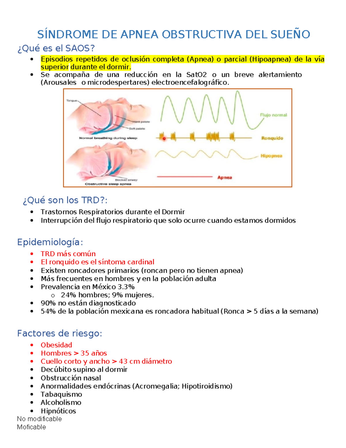 SÍ Ndrome DE Apnea Obstructiva DEL SUEÑO - SÍNDROME DE APNEA ...