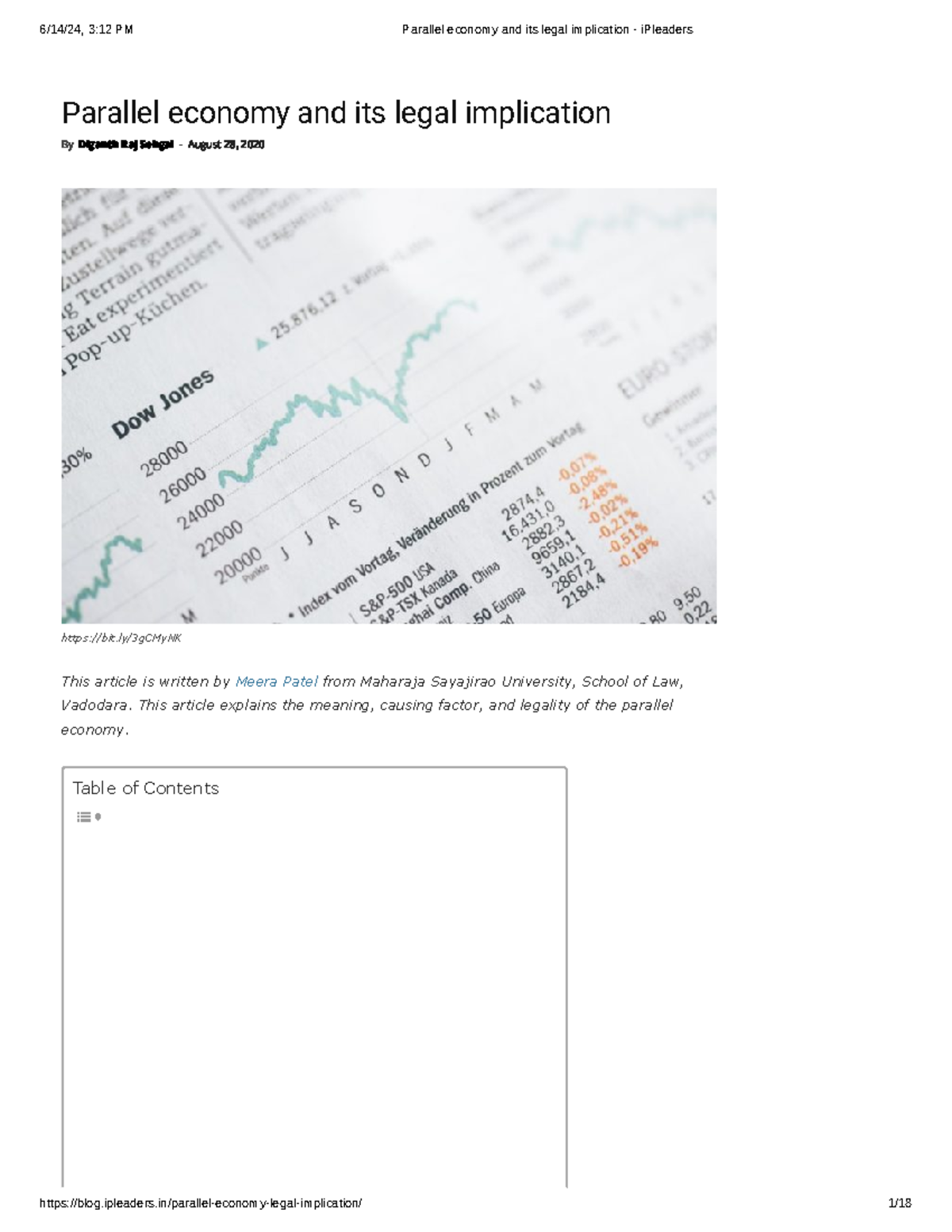 Parallel economy - shwdbwbd;wklfbn - Parallel economy and its legal ...
