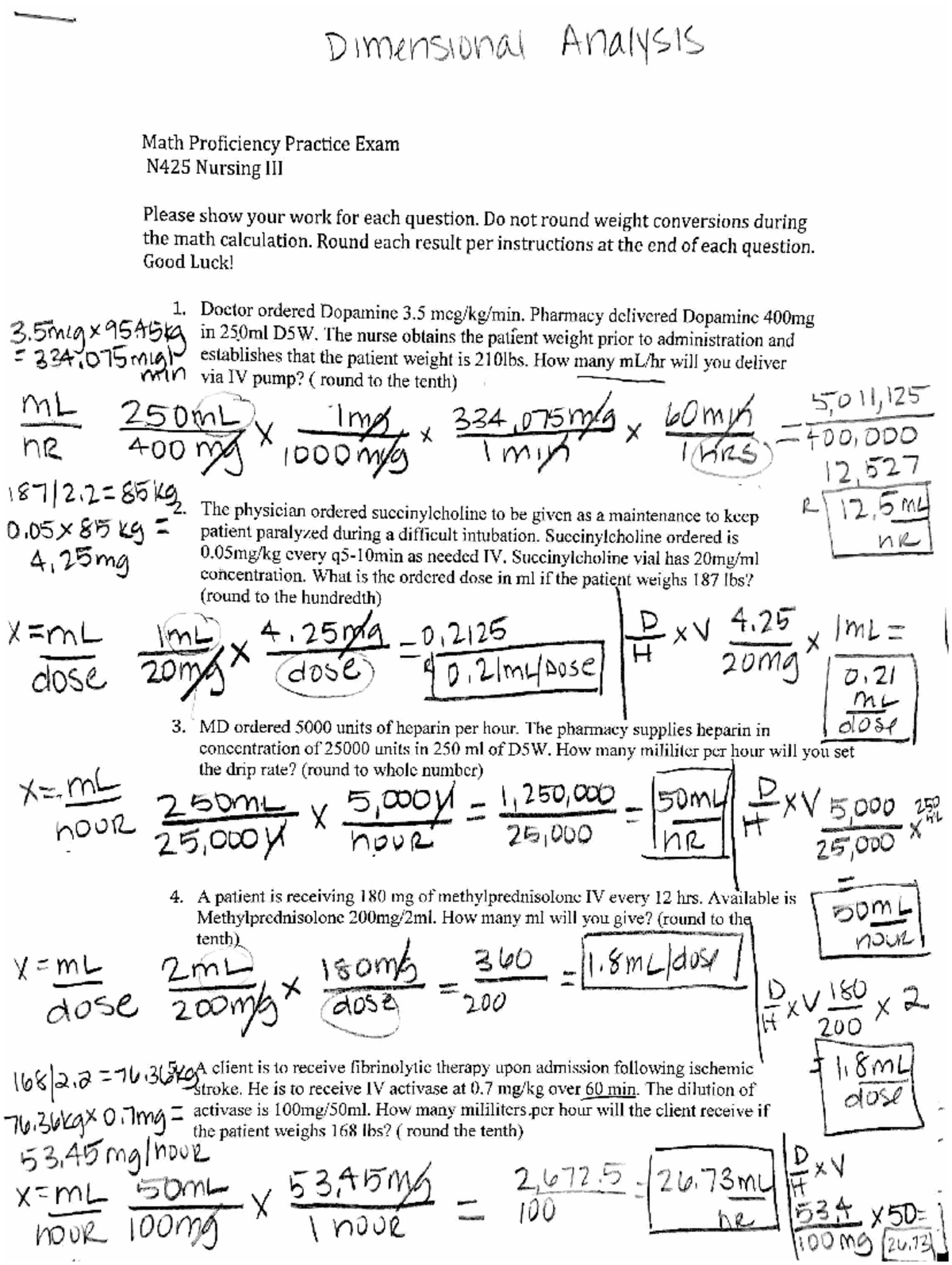Math Practice Test W-key - Feb 3 2022 - 2-52 PM - Dimensional Analysis ...