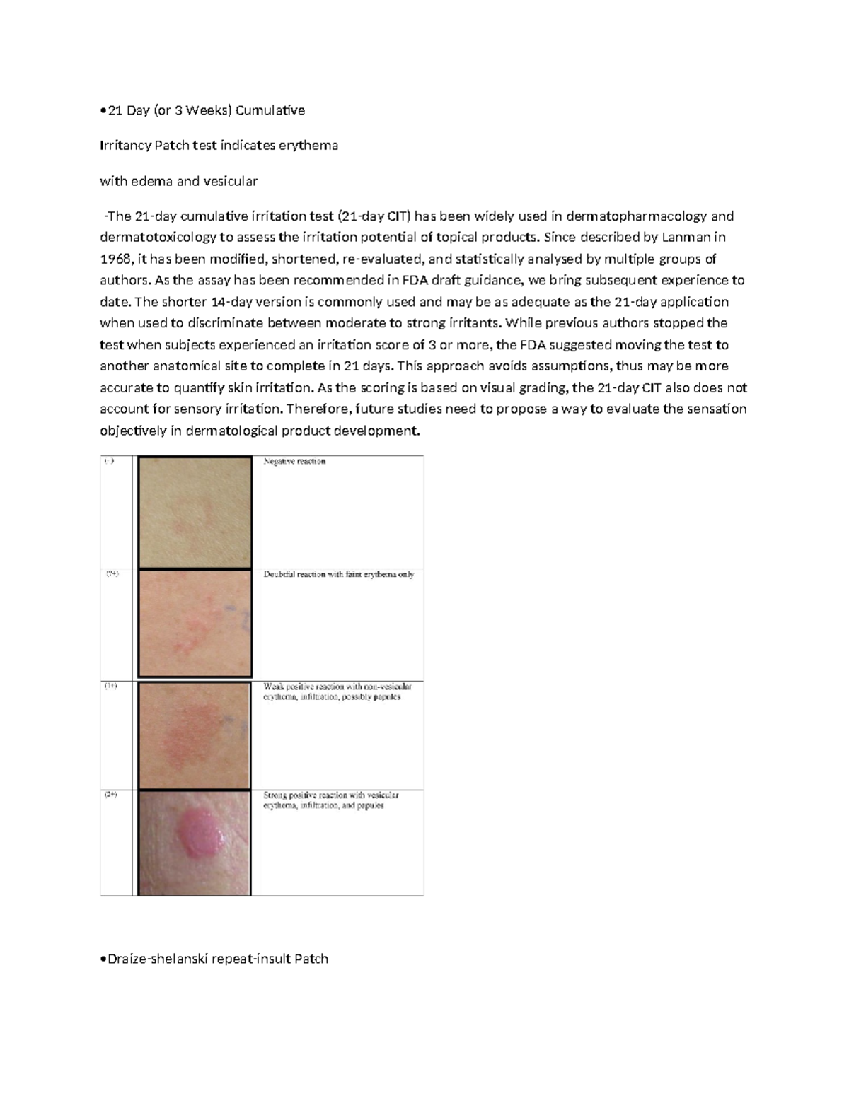 21 Day (or 3 We-WPS Office - •21 Day (or 3 Weeks) Cumulative Irritancy ...