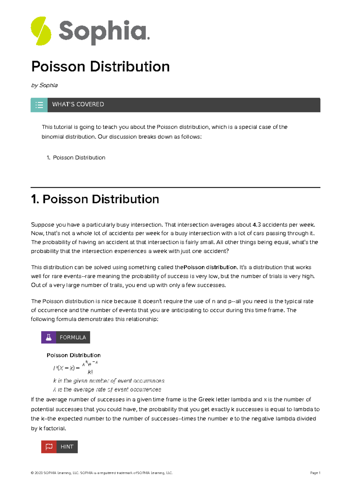 Poisson distribution essay - Poisson Distribution by Sophia This ...
