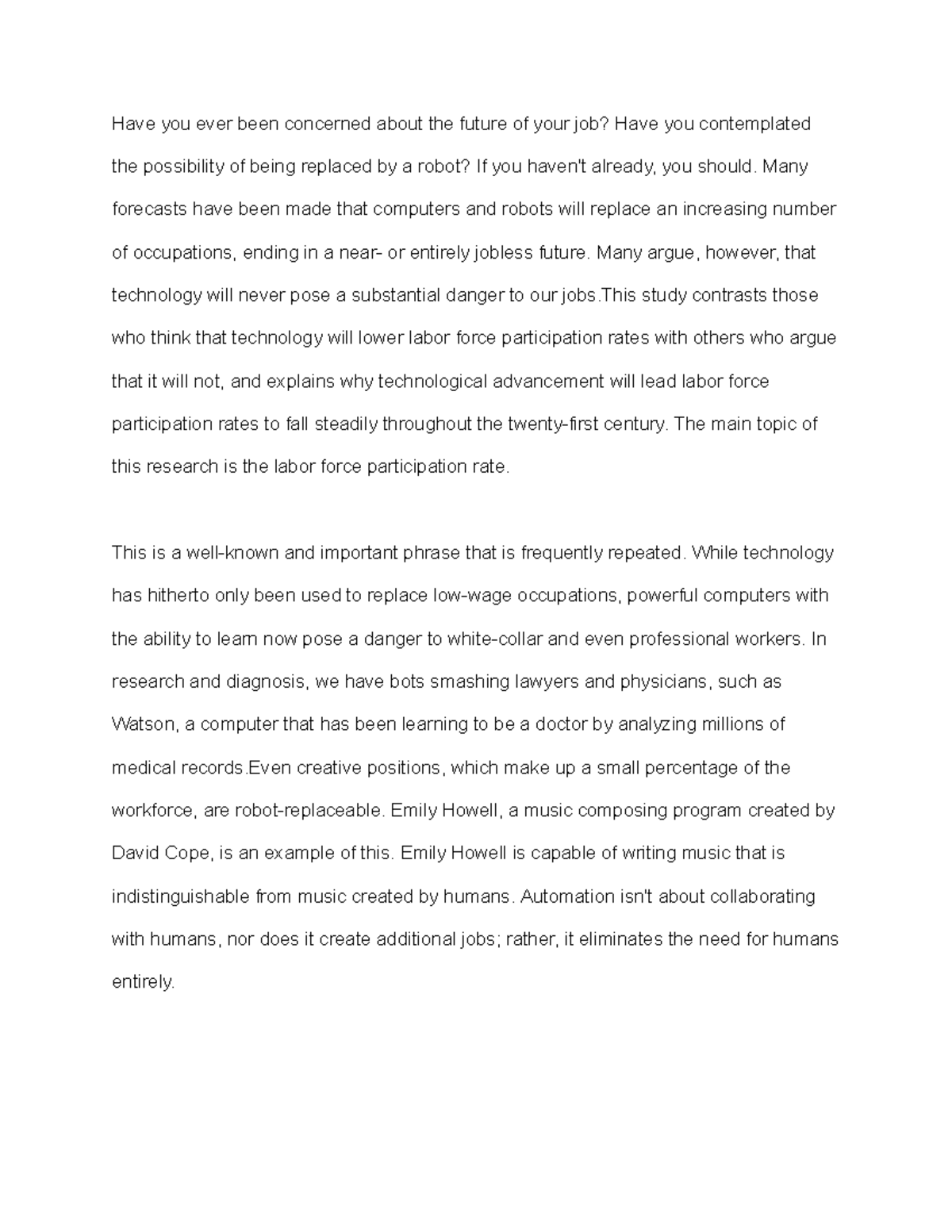 Robots and computers - had to write an essay about robot and why they ...