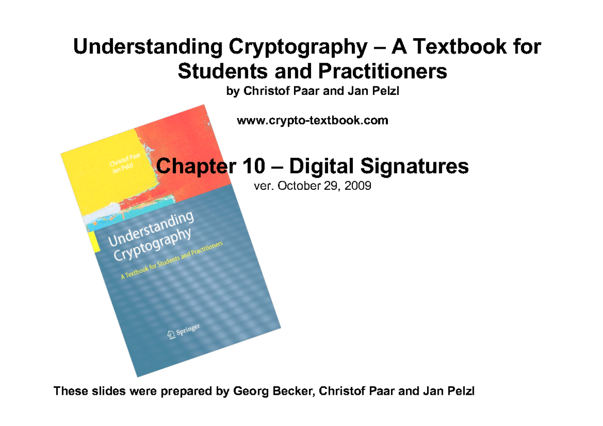12 - Digital Signatures - Understanding Cryptography – A Textbook for Students and Practitioners ...