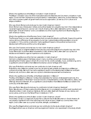 Intro to Latin America Humanities 6 - What are the main characteristics ...