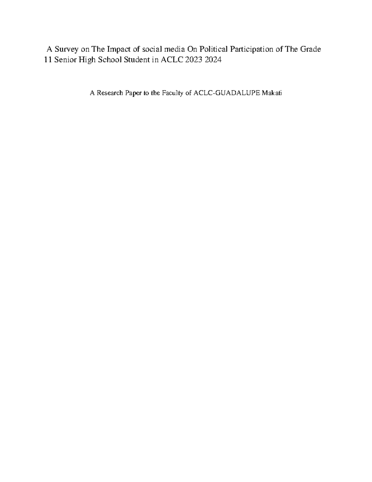Social media on-political participation - A Survey on The Impact of ...