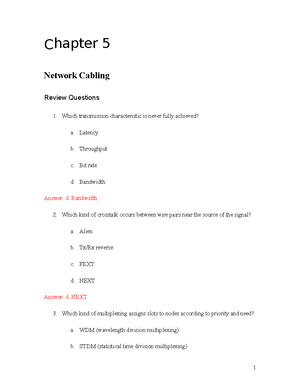 Network+ 8e Ch11 Solutions - Chapter 11 Review Questions While ...