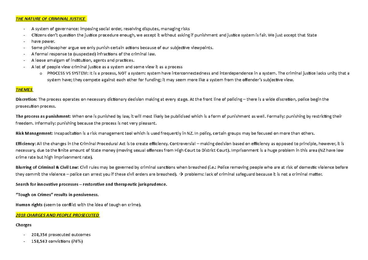 Models OF Criminal Justice FOR EXAM - THE NATURE OF CRIMINAL JUSTICE A ...