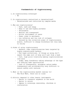 Fundamentals of Cryptocurrency Part 3 - Fundamentals of Cryptocurrency ...