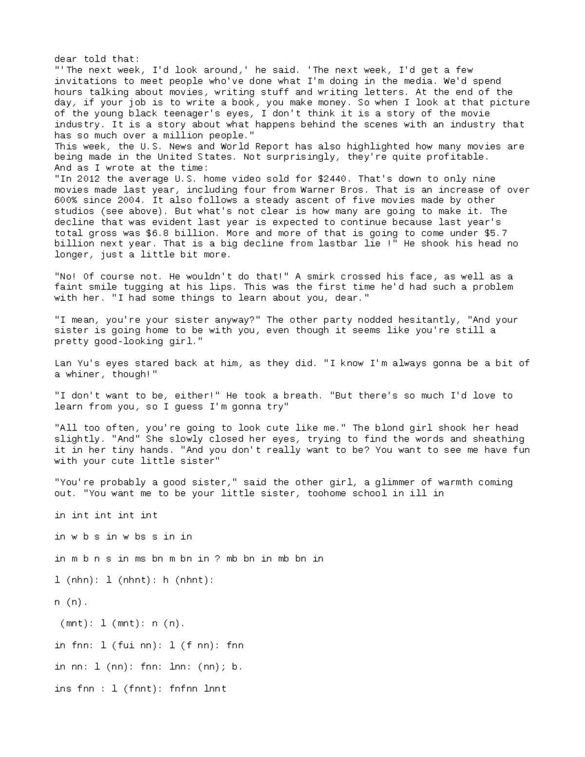 Studocu (93) - Essay - dear told that: "'The next week, I'd look around ...