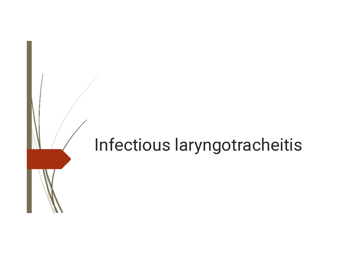 Infectious laryngotracheitis - Infectious laryngotracheitis Definition ...