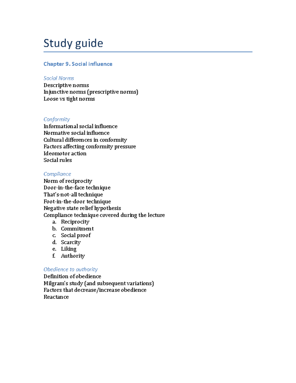 Exam 2 Review Sheet - Exam 2 Concepts listed by Chapter - Study guide ...