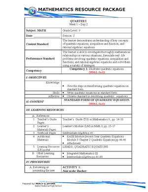 MATH-10 Q4 WEEK-2 Module-2 Calculates-A- Specified- Measures-OF ...