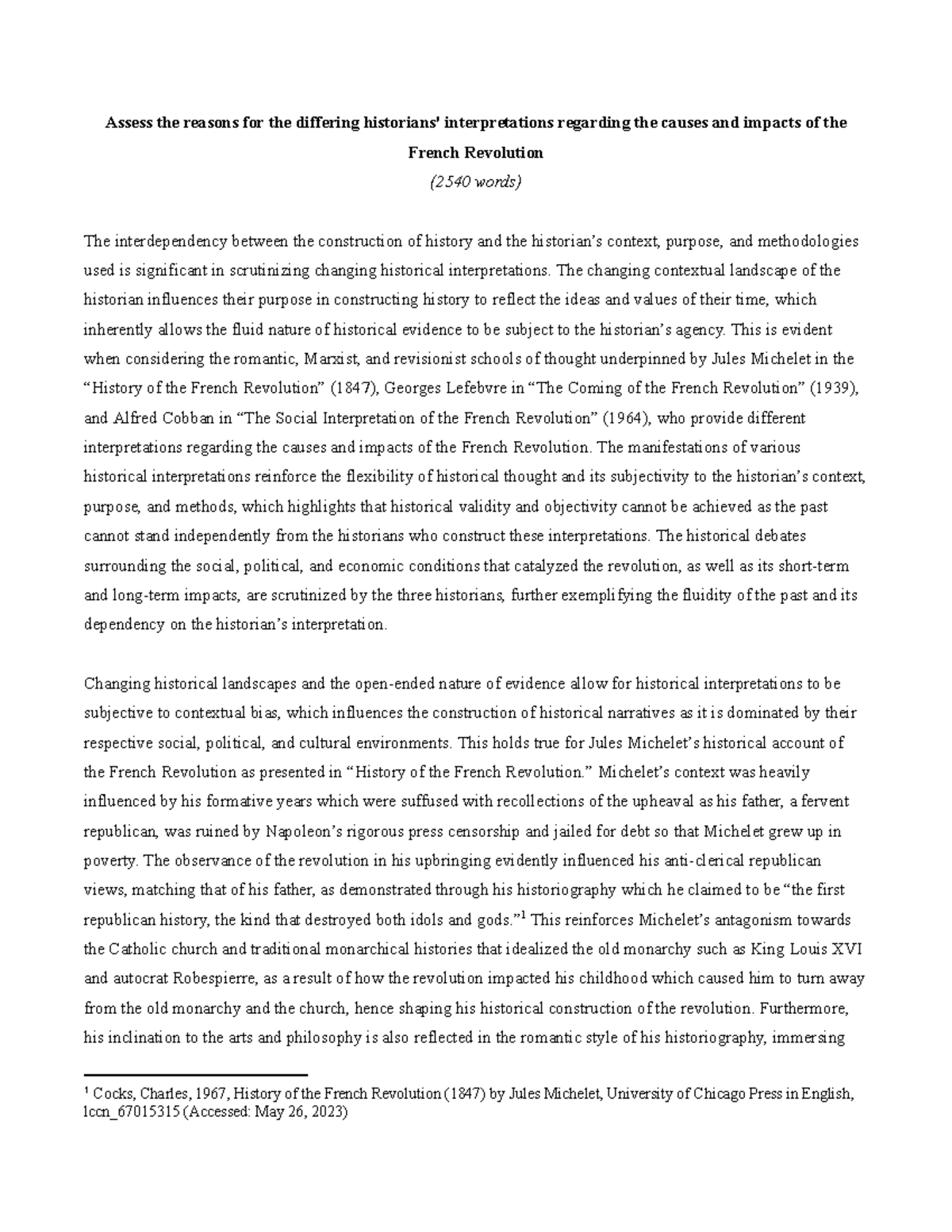 Investigation on the French Revolution - Studocu