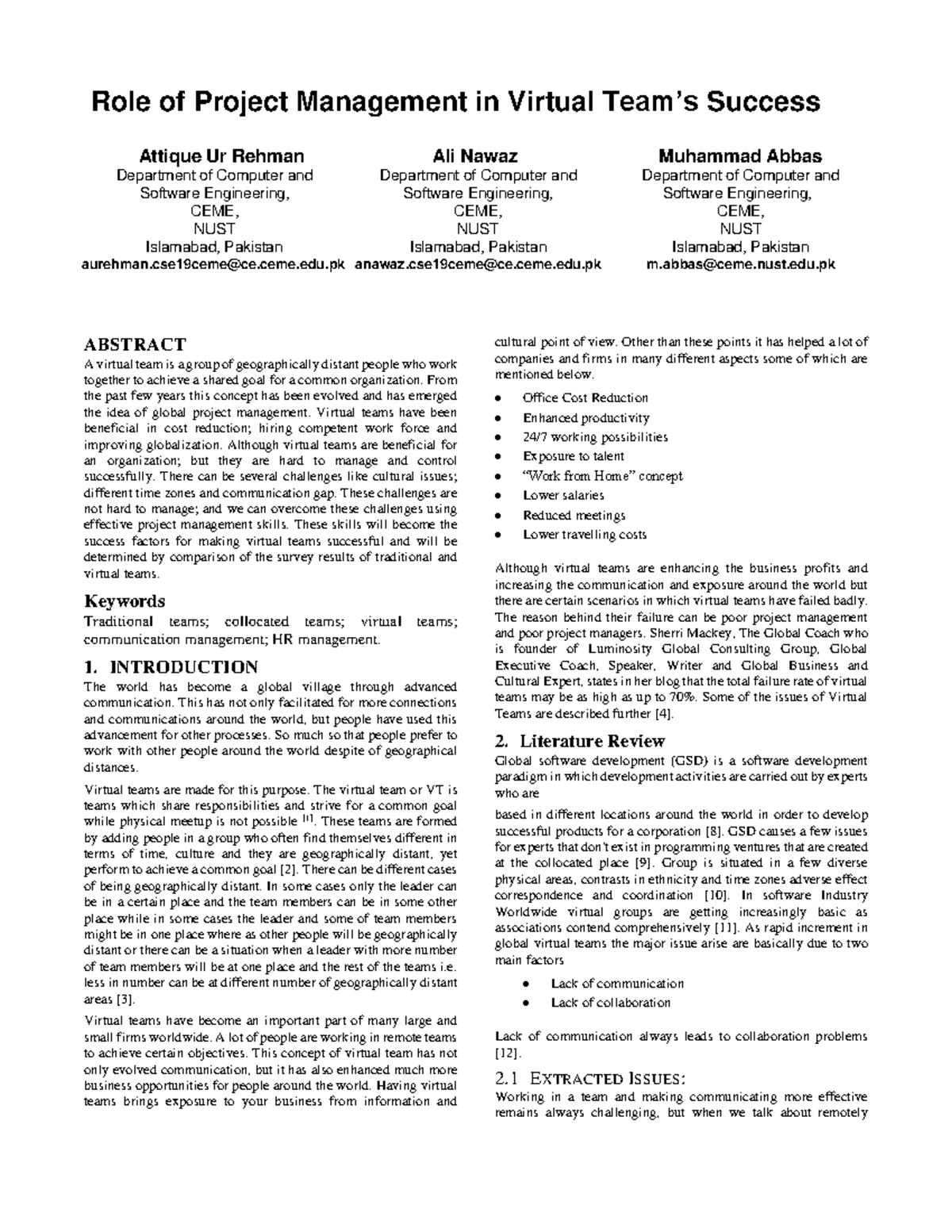 Role Of Project Management In Virtual Te Ceme edu Ali Nawaz role-of-project-management-in-virtual-te-ceme-edu-ali-nawaz